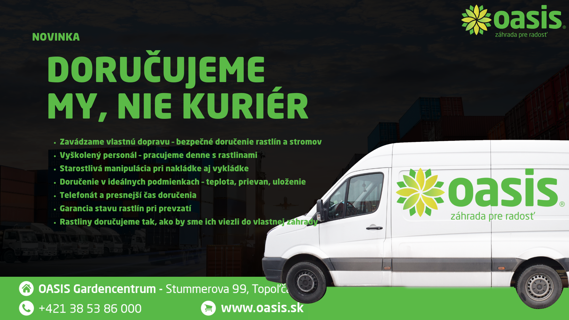 Spúšťame vlastnú dopravu s vyškoleným personálom - OASIS.SK